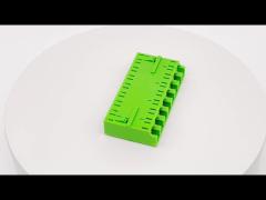 One Piece Type 8 Port Asymmetric Flangeless LC Fiber Optic Adapter