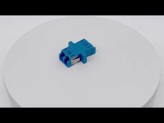 Beige One-Piece Shape Flangeless Duplex LC Fiber Optic Adapter