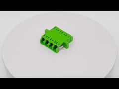 Flange Ceramic Sleeve LC Fiber Optic Adapter One Piece Type For CCTV System