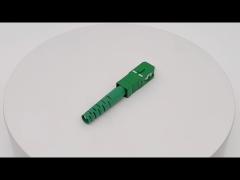 connettore duplex RAL 6027 40mm della fibra dello Sc di 4.8mm intorno allo stivale lungo per il cavo della toppa