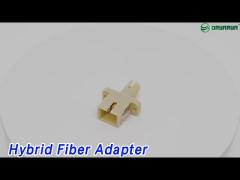 Duplex Hybrid Fiber Adapter Singlemode Metal High Precision For LAN