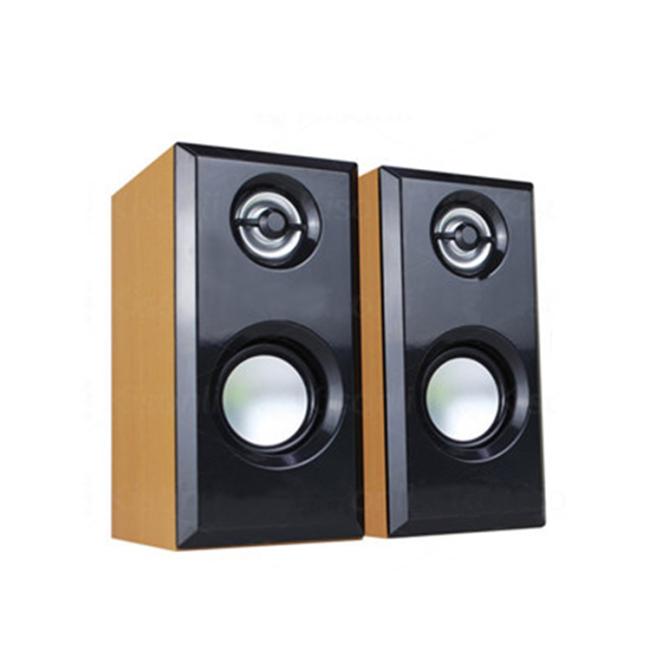 Close-up of speaker driver and tweeter