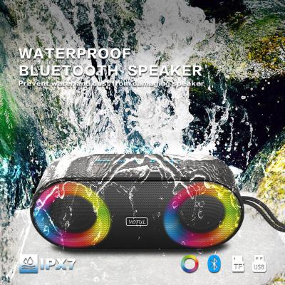 China USB RGB Light Waterproof Bluetooth Speaker , Wireless Mini Speakers OEM for sale