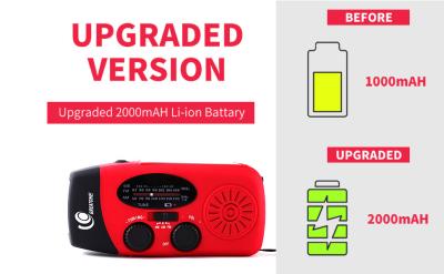China Multifunctional Emergency Solar Hand Crank Radio With USB Internet for sale