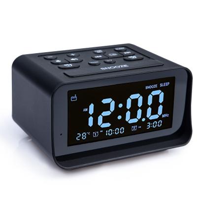 China Home Hotel LED Clock Radio , Portable Desk Radio With USB Port for sale