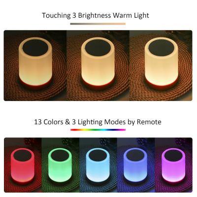 China Seven Color Touch Night Light With Remote Control Alarm Clock Multifunctional for sale