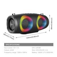 China 2 Driver Stereo Wireless Portable Bluetooth Speakers Multifunctional for sale