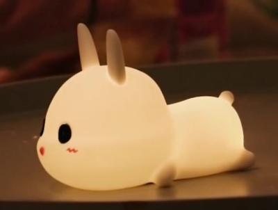 China USB Powered 1200mAh Silicone Night Light , Cute Silicone Lamp Portable Rechargeable for sale