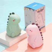 China Small Cute Dinosaur Silicone Night Light Dimmable With Touch Switch for sale