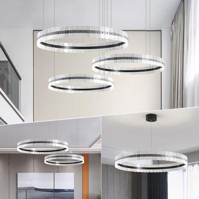 中国 Residential 36w 50w 60w Anti-glare Aluminum Graphite Acrylic Chandelier Lamp New Size Energy Saving/Anti-glare Adjustable Pendent Fashion 販売のため