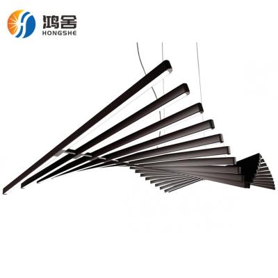 中国 Rotatable+Tri-color Dimmable By Remote Creative Design Custom Irregular Aluminum Personality Modern Contemporary Led Chandeliers Pendant Lights 販売のため