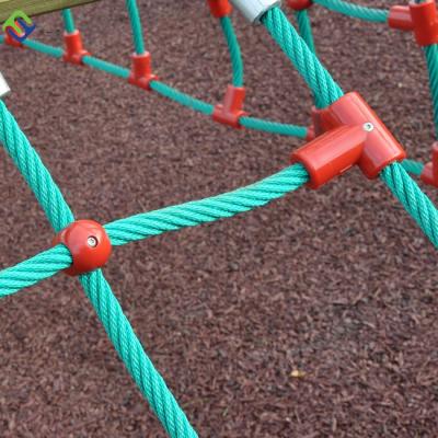China Combination Climbing Rope Net Aluminum T Connector For Playground for sale