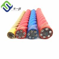 China 4-Strand Braided Polyester Combination Rope 1/2 Inch UV Resistant High Strength for sale