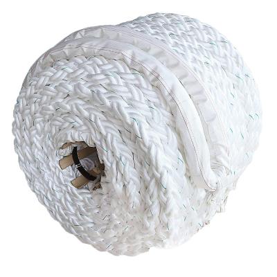 China PP Floating Mooring Ropes 8 Strands Polypropylene Marine Ropes 72mm for sale
