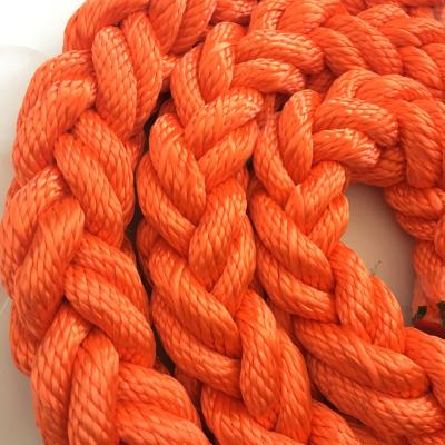 China Hoge Sterkte 8-strengs Polyester Afmeer- en Meerpaal Touw voor Schepen 48mm-120m Diameter Te koop