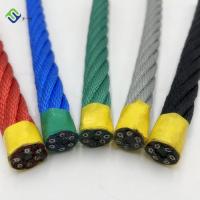 China 16mm Polyester Combination Rope with Metal Core for Marine and Industrial Use for sale