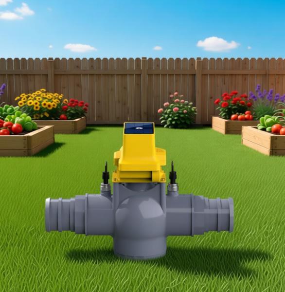 Quality 4in Smart Solar-Powered 3-Way PVC Ball Valve for Automatic Irrigation, Wireless for sale