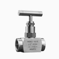 Quality 1/4"-1" 304/316 Stainless Steel Needle Valve 6000PSI NPT Female Thread T-Handle for sale