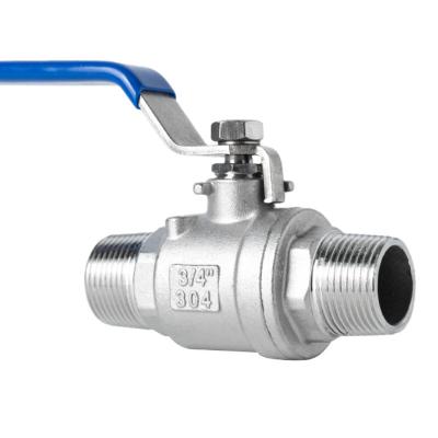 China Double Male Thread Design Ball Valve Support BSPT/NPT Thread Custom, Sizes From 1/4