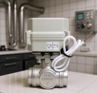 Quality Etrany 1" DC12-24V 3-Way L T Port SS304 High Temperature Electric Water Valve & for sale