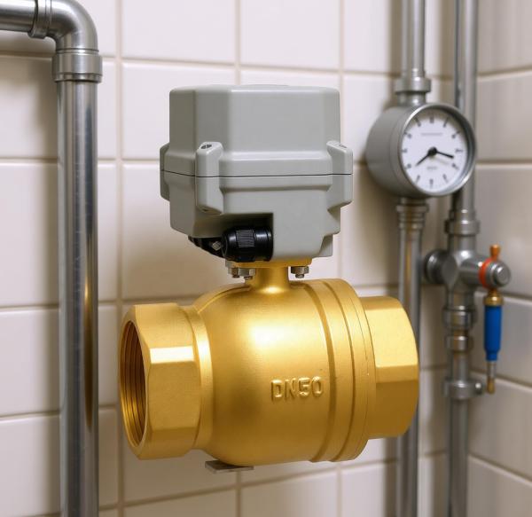 Quality Etrany 2 Way 2'' Brass DC5V Motorized Electric Ball Valve with Flow Control for Water Thread Connection for sale