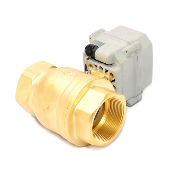 Quality Etrany 2 Way 2'' Brass DC5V Motorized Electric Ball Valve with Flow Control for for sale