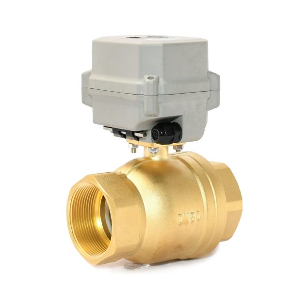 Quality Etrany 2 Way 2'' Brass DC24V Flow Control Electric Ball Valve 2inch Motorized Ball Valves Flow Regulation &water Control for sale