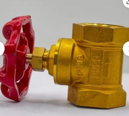 Quality DIN Standard Brass Globe Valve Internal Thread Flow Adjustable Shut-off Valve for sale