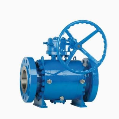 China HOT API Standard Carbon Steel WCB 3-Piece Trunnion Mounted Ball Valve Flange Connection High Temperature Gas Use Industrial for sale