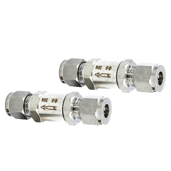 Quality 316L Stainless Steel Double Ferrule Check Valve High Pressure Instrument One Way Non Return Valve for Gas Liquid Pipeline for sale