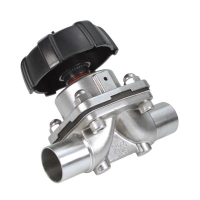 China SUS316L Manual Welded Ball Diaphragm Valves High Temperature Water OEM for sale