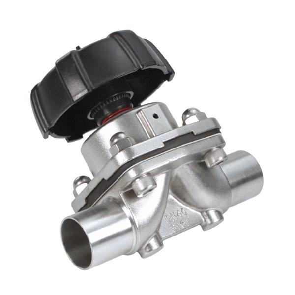 Quality SUS316L Manual Welded Ball Diaphragm Valves High Temperature Water OEM for sale