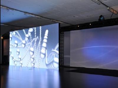 Cina Affitto principale dell'interno della parete dello schermo del display a matrice P10 video con la struttura d'acciaio in vendita