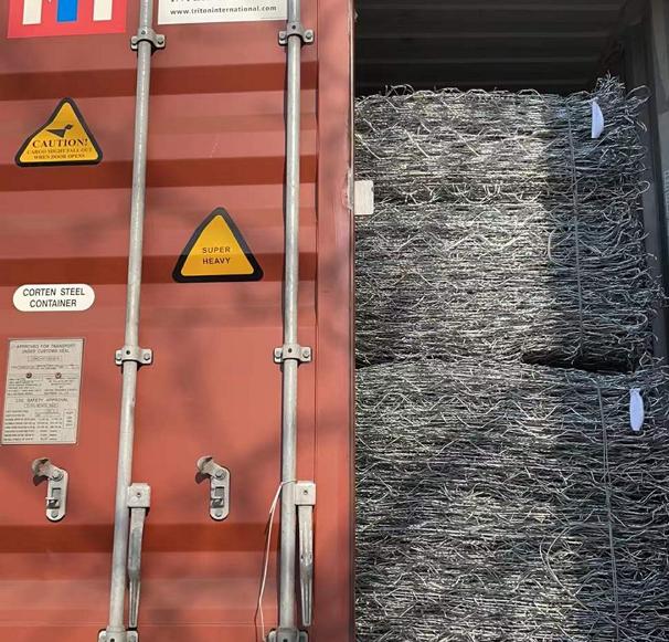 Galvanized gabion baskets packed for Philippines shipment
