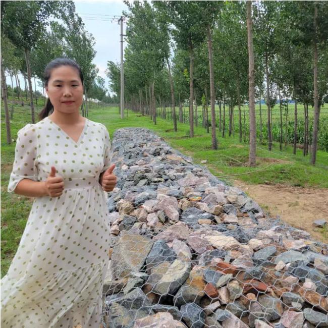 Completed gabion mattress installation at project site