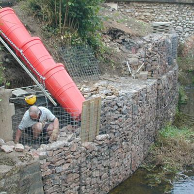 China Aanpasbare zware galvaniseerde constructie gelaste gabion mand met 50x50mm gaas voor rivierbank stabilisatie steunmuren 2m x 1m x 1m for sale