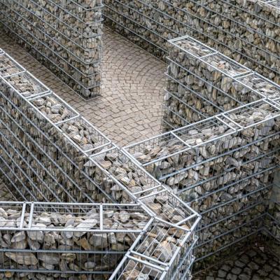 China 3mm Helical Wire Stone Gabion Fence - Galvanized Steel Retaining Wall System for sale