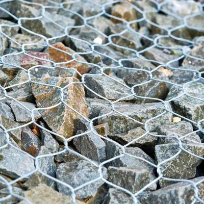 China Gabion Slope Protection Stone Cage Net Galvanized Retaining Wall Gabion Mesh for sale