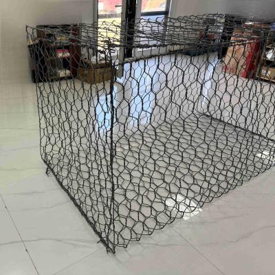 China Hexagonal Wire Mesh Wall Netting Gabion Basket / Box With Diaphragms For Seawall Protection for sale