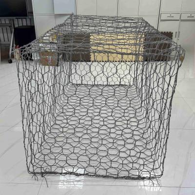 China Double Twist Gabion Basket 2m X 1m X 1m with 60x80mm Aperture and Ten Years Warranty for Retaining Walls for sale