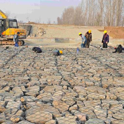 China 4*1*1M Bulk Order Woven Gabion Nets Rustproof Stone Cage Solutions For Roadside Embankments for sale
