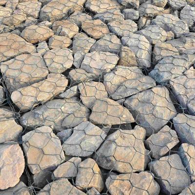 China Hexagonal Mesh Gabion Metal Box 2x1x0.5m Stone Cage With 60x80mm And 80x100mm Aperture For Retaining Walls for sale