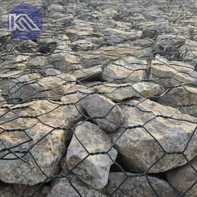 China 3*1*0.5m PVC bedekte gabion draadmaas Gabion basket steen gevulde gabion kooien Ondersteunende muren for sale