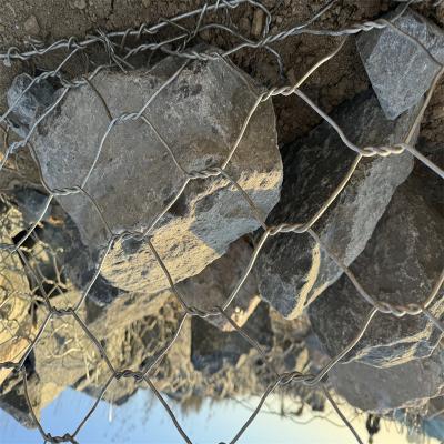 China Zink bedekte draad manden geweven in gabion doos voor riviergang beveiligingsmuur Te koop