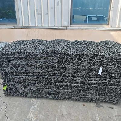 China 80x120mm 1x1x1m Galvanized Double Twist Standard Hexagonal Stone Basket Gabion Wire Mesh for sale