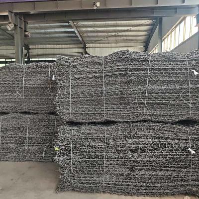 China Retaining Wall Galvanized 2x1x1 Gabion Wire Mesh 80x100mm Hexagonal Gabion Box for sale