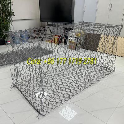 China Durable High-Performance Hexagonal Gabion Wire Mesh 3*2*1m Gabion Cage For Retaining Wall for sale