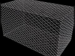 3d rendered gabion basket animation display
