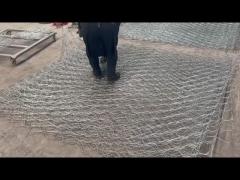 Galvanisé 100*50*30 cm Taille du trou Tapis en gabion anneau en spirale raccordé fil de fer soudé