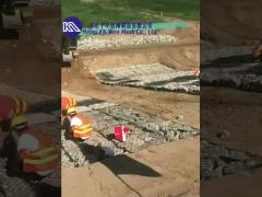Cesta de gaviones recubierta de PVC - Medida de protección de las construcciones fluviales
